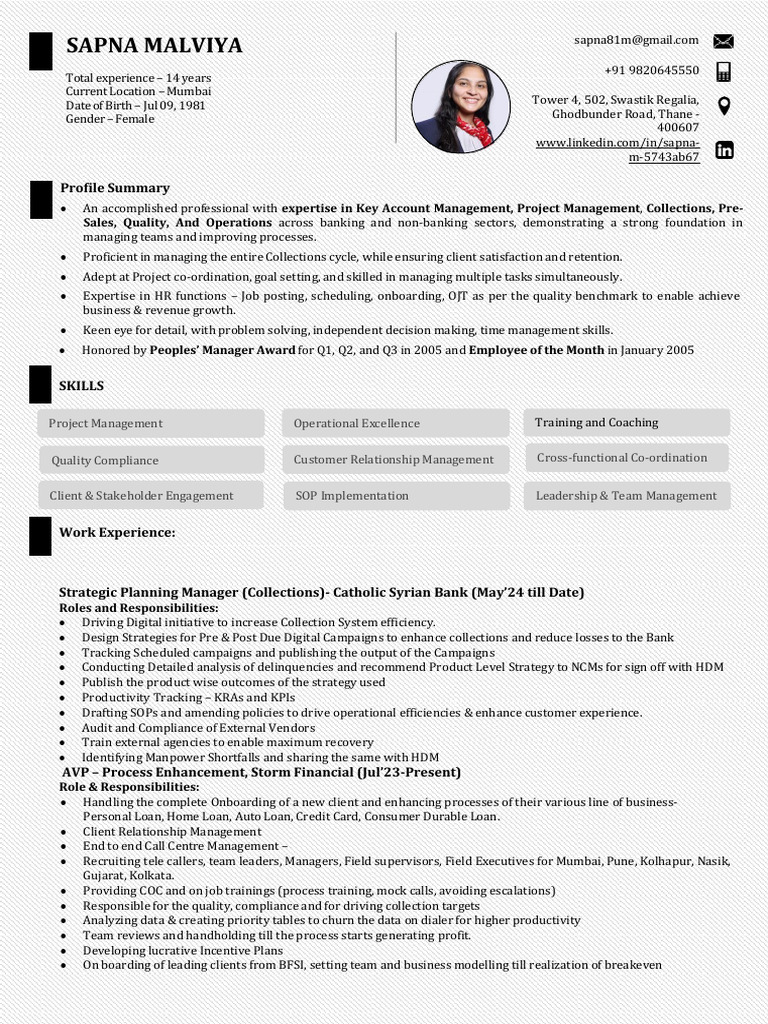 Resume Sapna Sep'24 | PDF