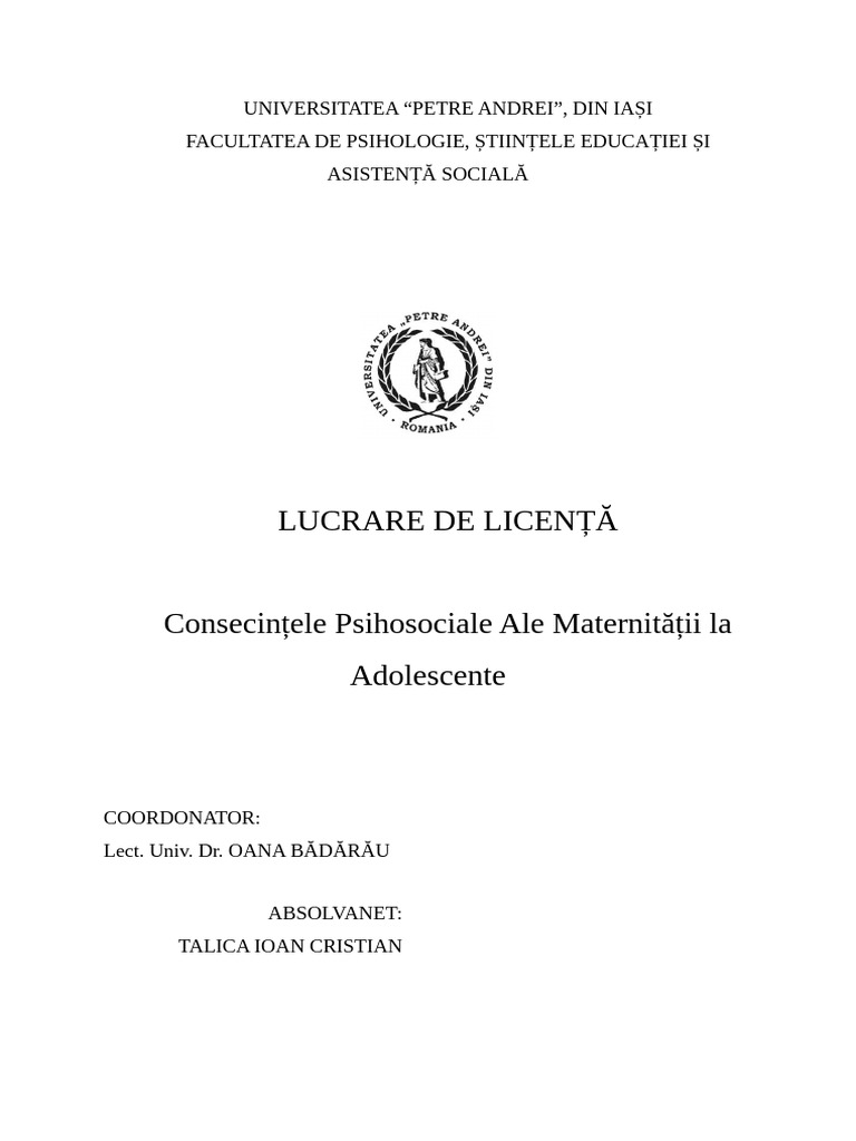 Lucrare de Licenta | PDF