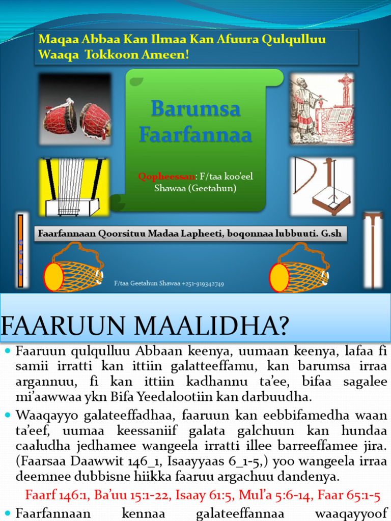 Barumsa Faarfannaa | PDF