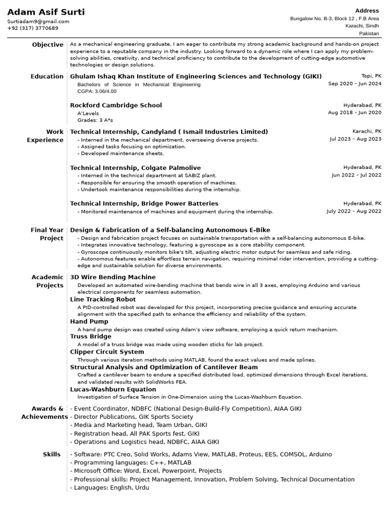Adam Resume | PDF