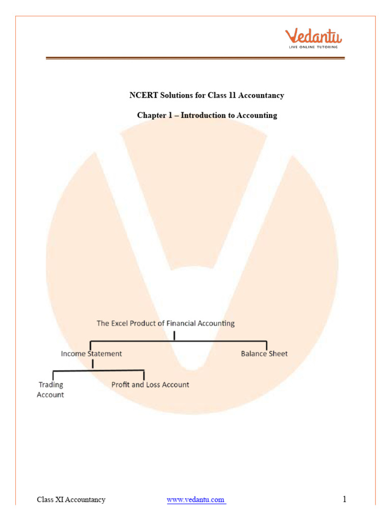 NCERT Accountancy Class 11 Chapter 1 Introduction To Accounting PDF | PDF