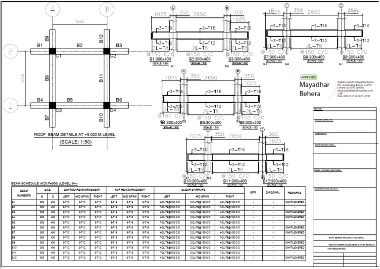 Signed - Watch tower 9 meter slab beam | PDF