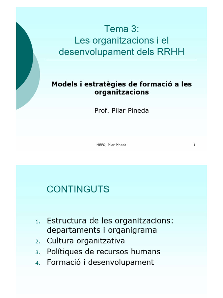 Resum Tema 3 RRHH - 2023 | PDF