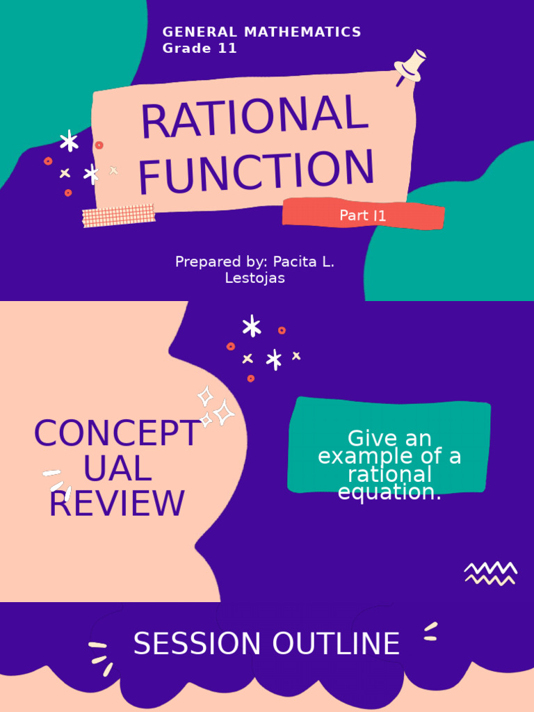 5 Rational Functions Part II Rational Inequalities | PDF