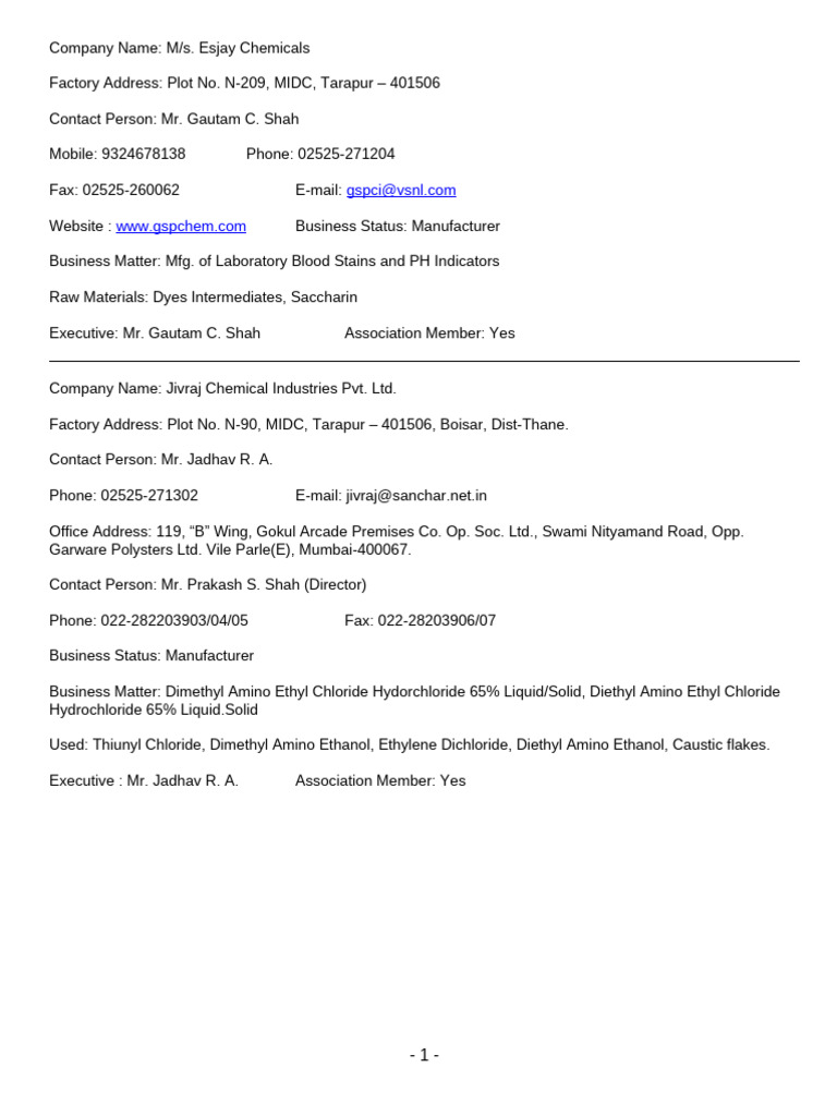 Boisar Directory Data Entry-1 | PDF