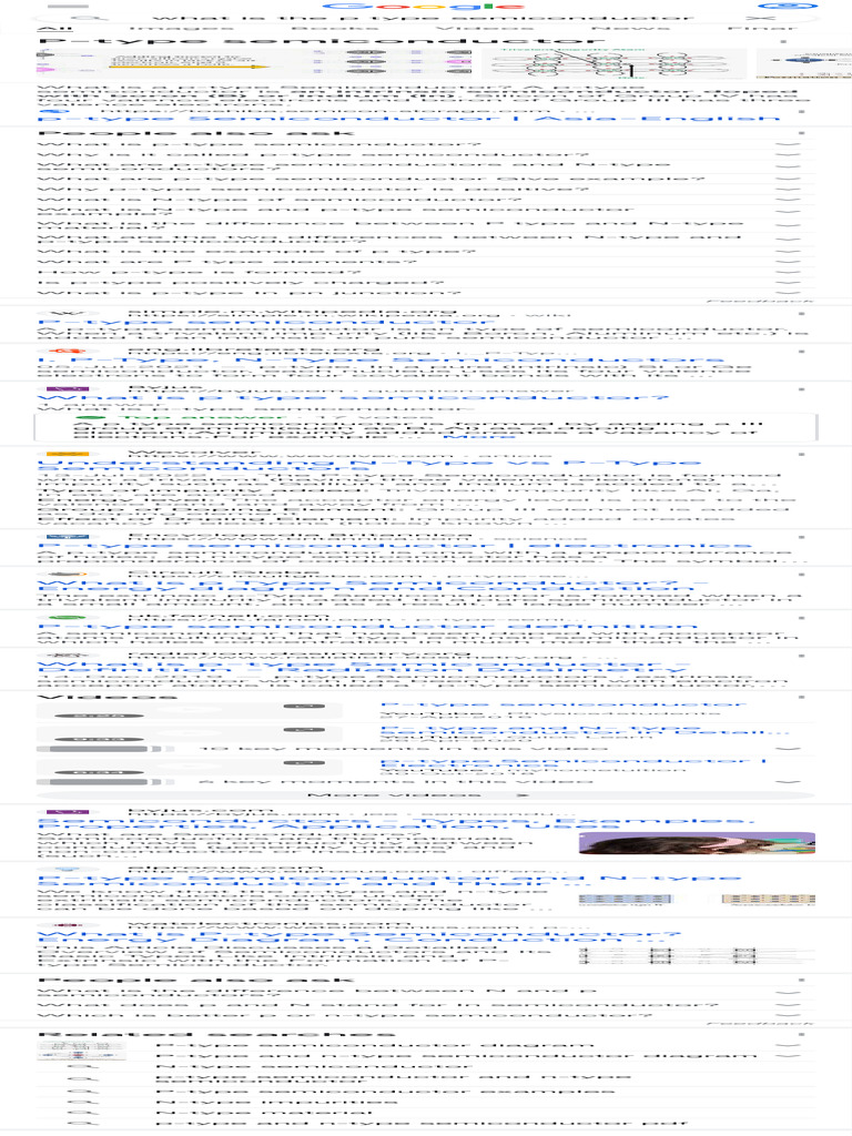 What Is The P Type Semiconductor - Google Search | PDF