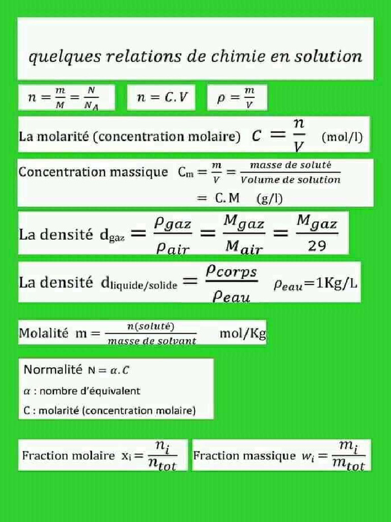 Résumé Chimie Des Solutions v1 | PDF