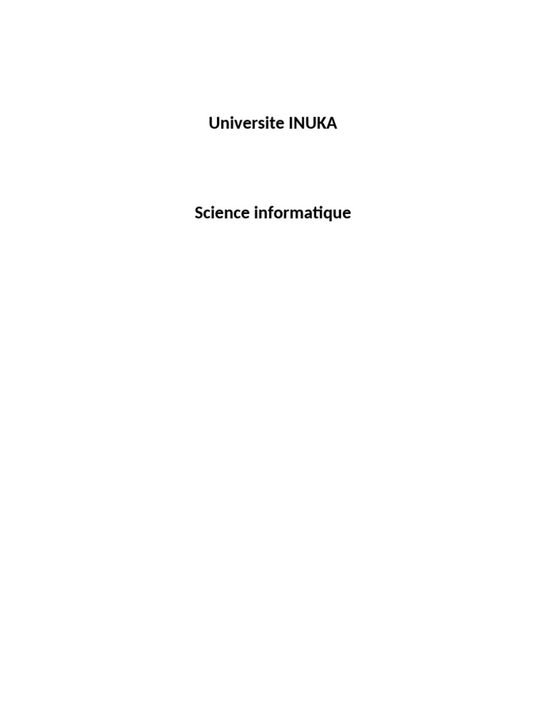 Universite INUKA | PDF