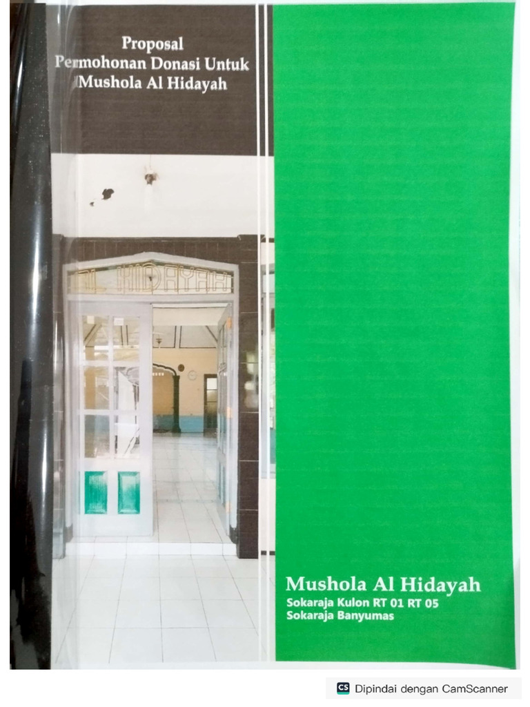 Proposal Mushola Al Hidayah Sokaraja 2 | PDF