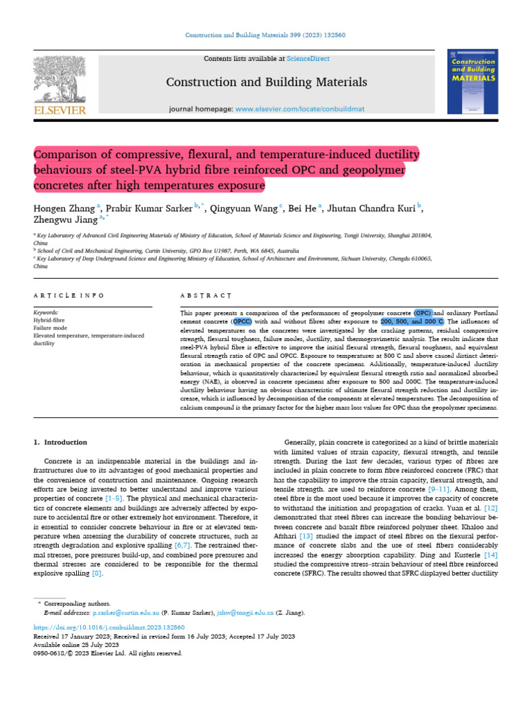 Construction and Building Materials | PDF