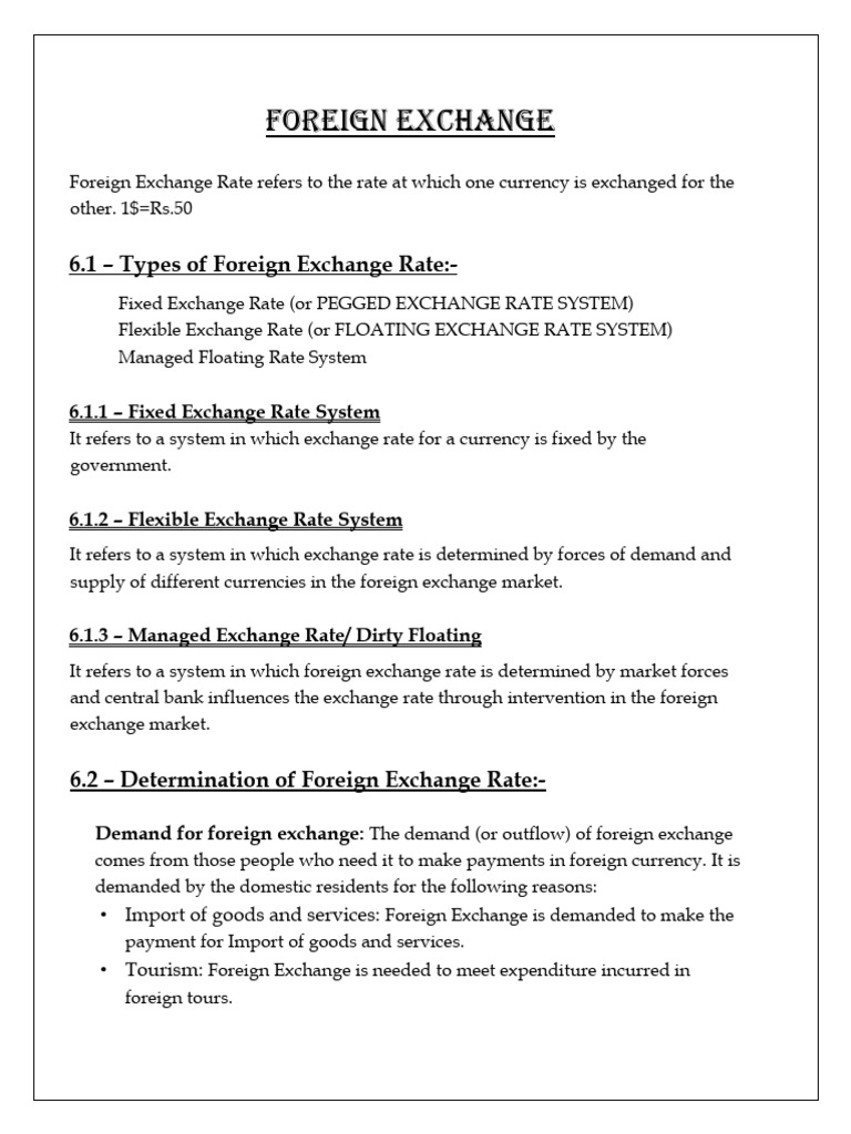 Foreign Exchange | PDF