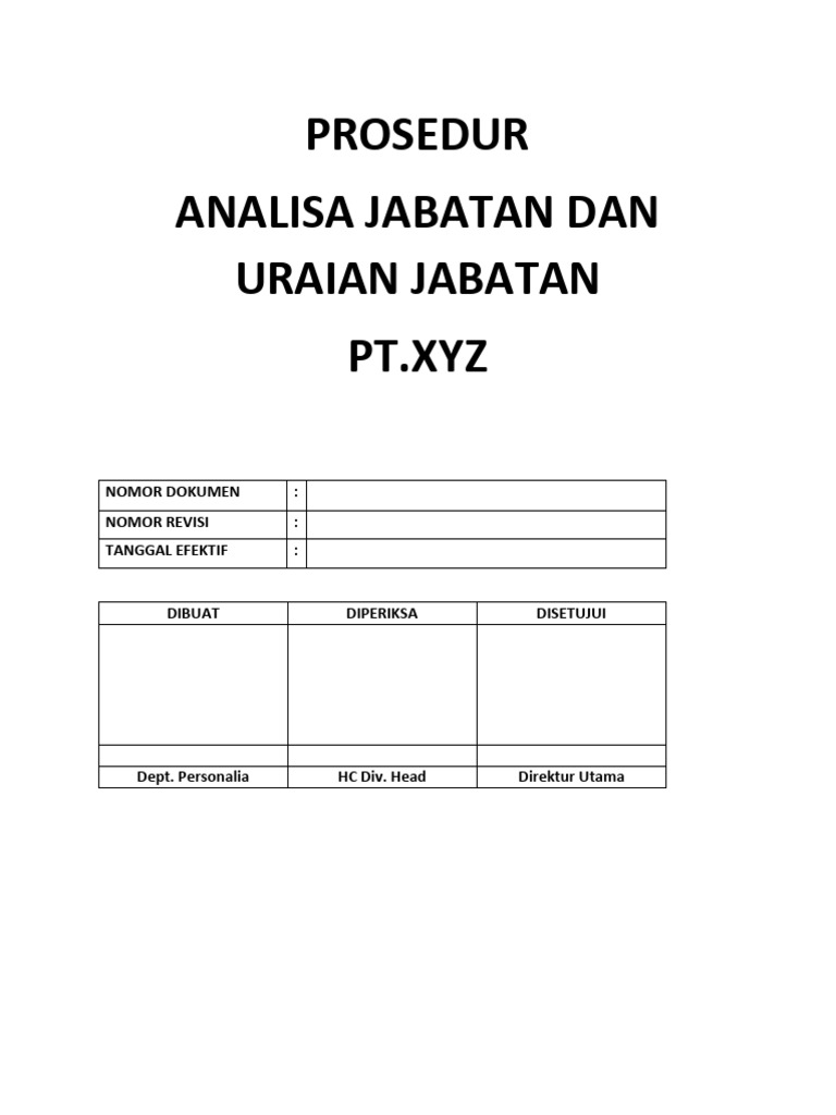 Sop Uraian Jabatan | PDF