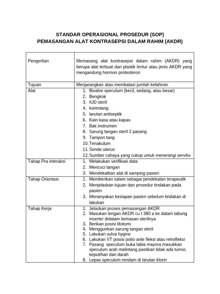 Sop Pemasangan Akdr | PDF