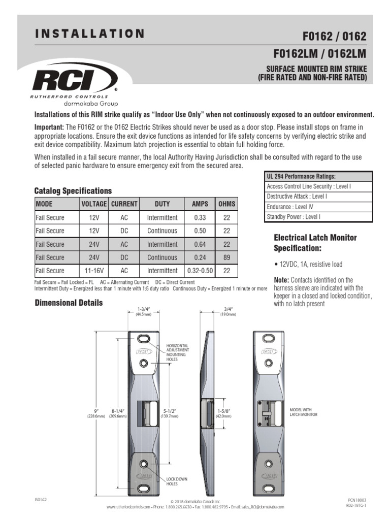 0162 Install IS0162 R0218 | PDF