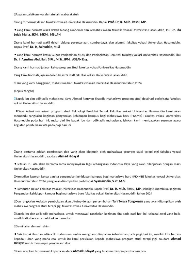 Draft Cue Card MC | PDF