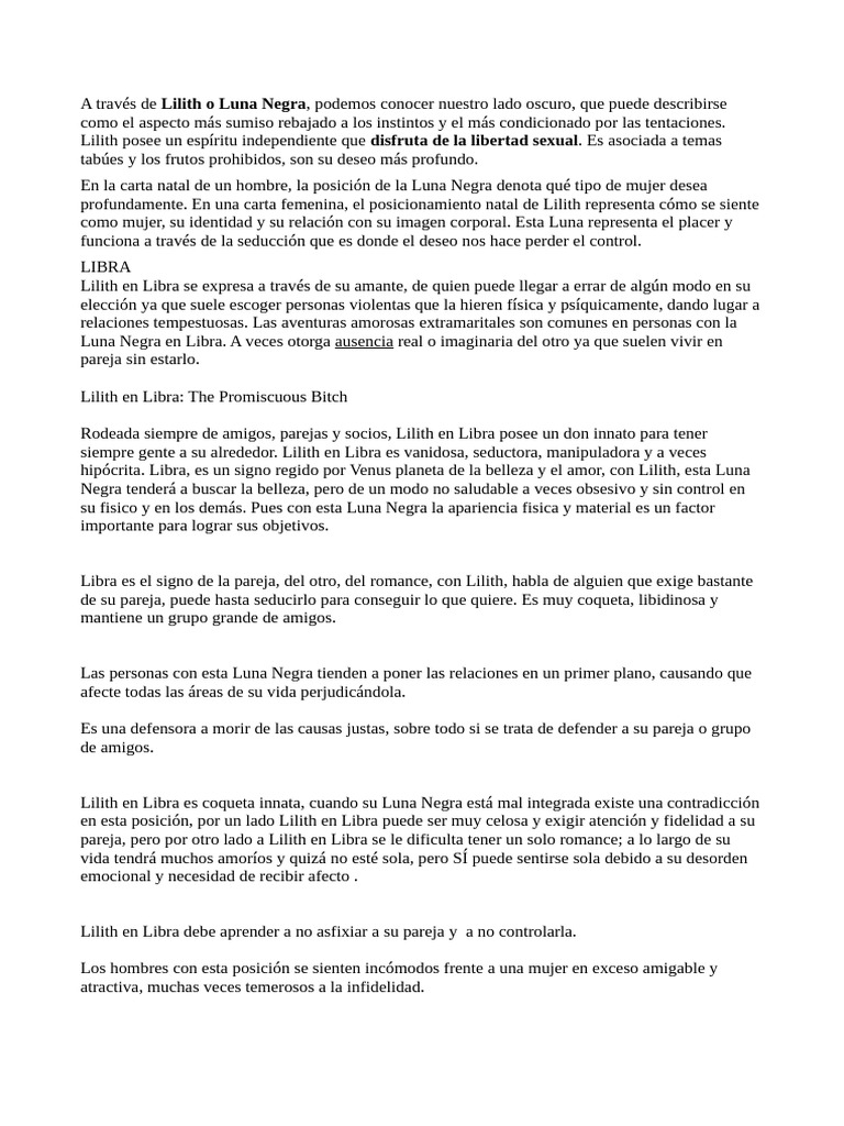Lilith en Libra Casa 7 | PDF