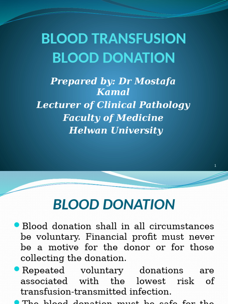 Blood Donation | PDF
