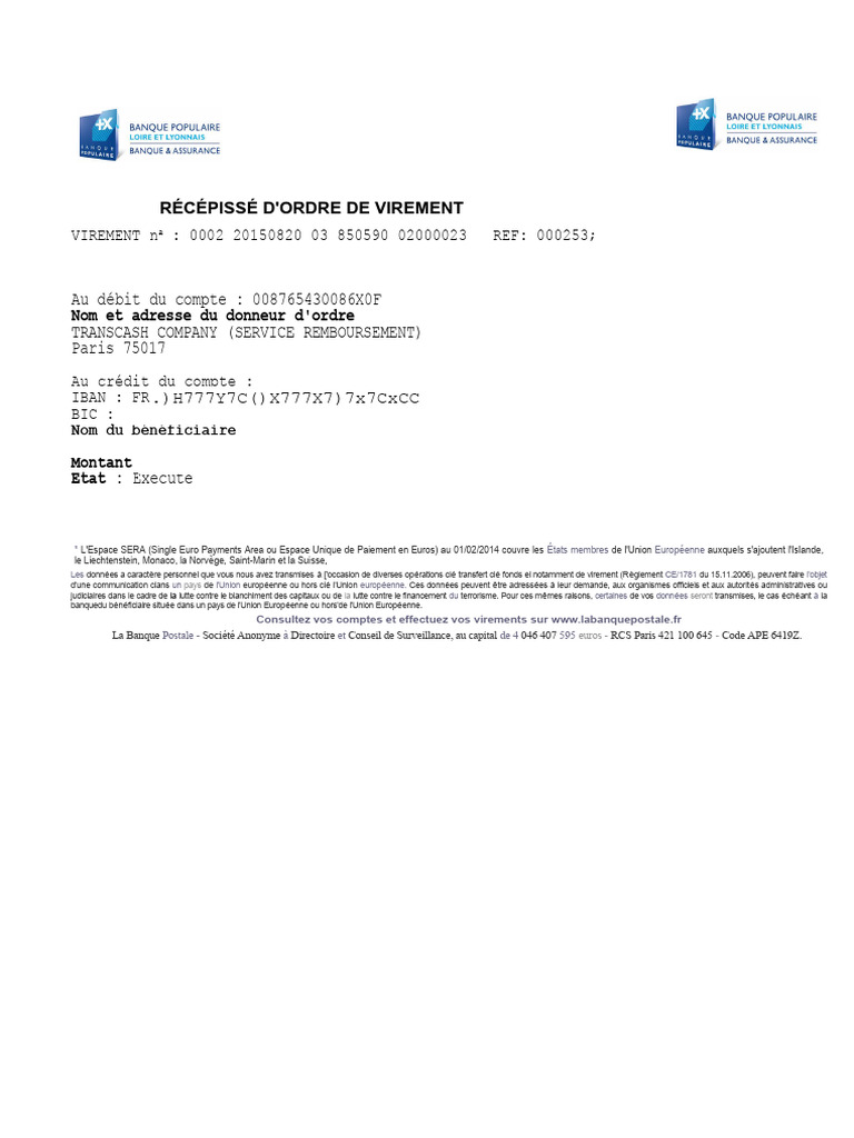 605597572-Recepisse-Virement 1 | PDF
