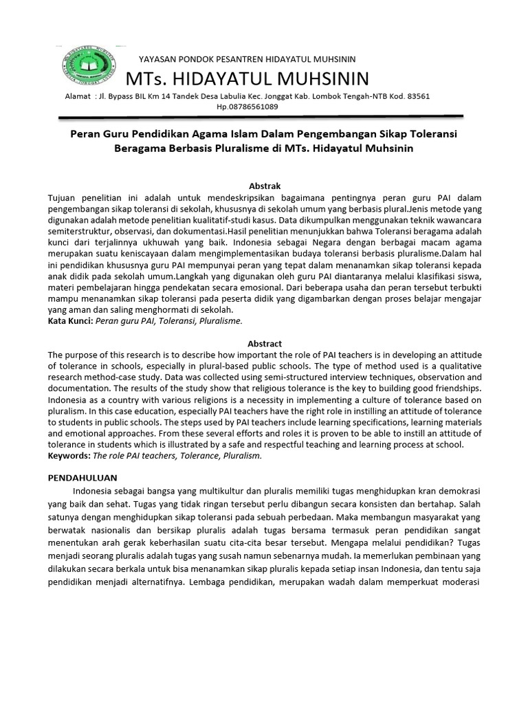 Upload. Jurnal Guru PAI, PKN Dan BK | PDF