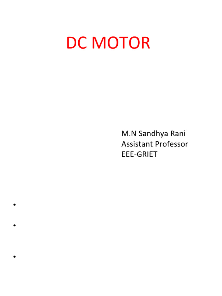 DC Motor | PDF