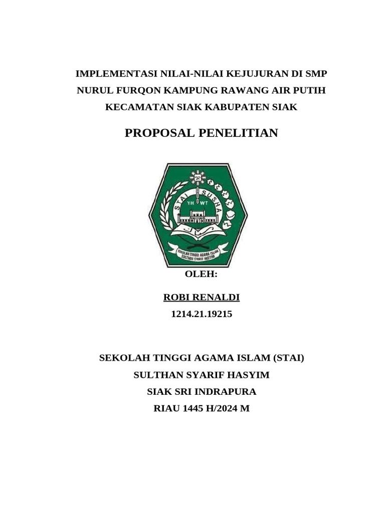 Proposal Robi Renaldi-1 | PDF