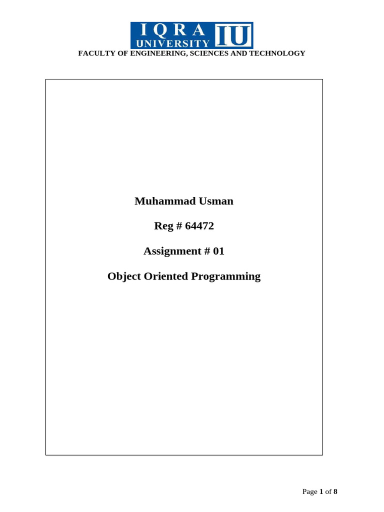 Assignment 1 | PDF | Method (Computer Programming) | Computers