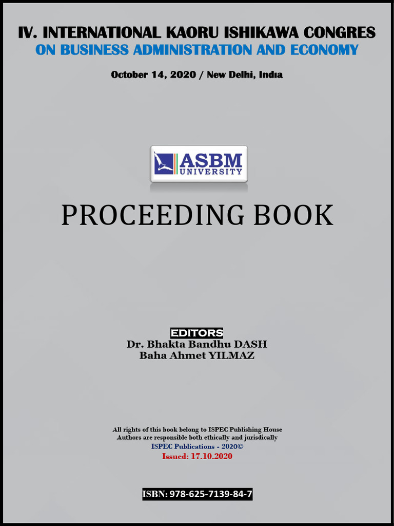 Proceeding Book: Iv. International Kaoru Ishikawa Congres | PDF
