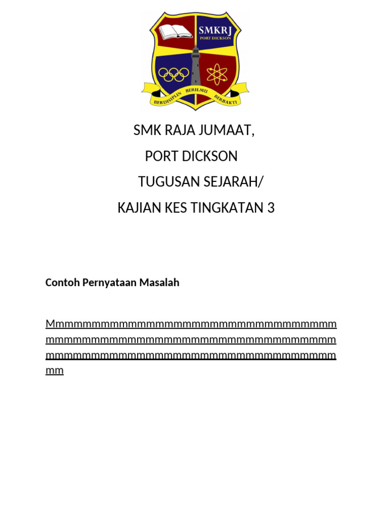 SMK Raja Jumaat | PDF