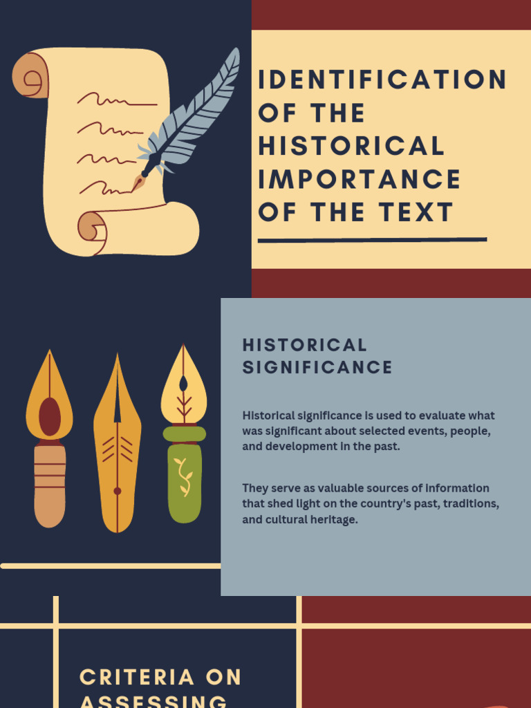 Identification of The Historical Importance of The Text | PDF