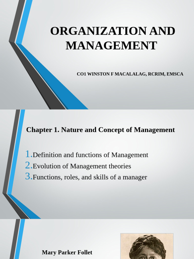 Organization and Management | PDF