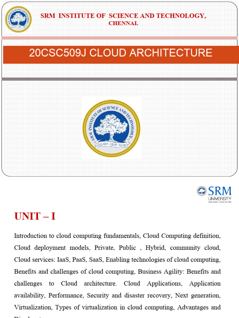Cloud Architecture | PDF