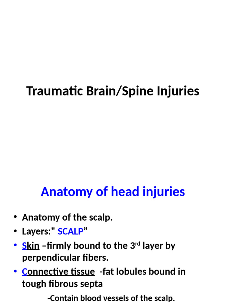 Traumatic Brain/Spine Injuries | PDF