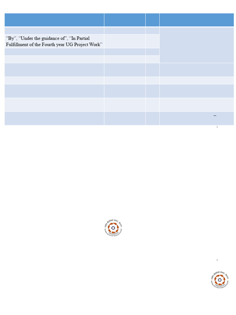 UG_EIE_project_presentation_ format - October 2023 | PDF
