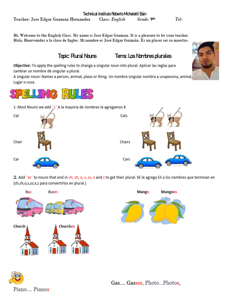 Plural Nouns | PDF | Languages | Foreign Language Studies