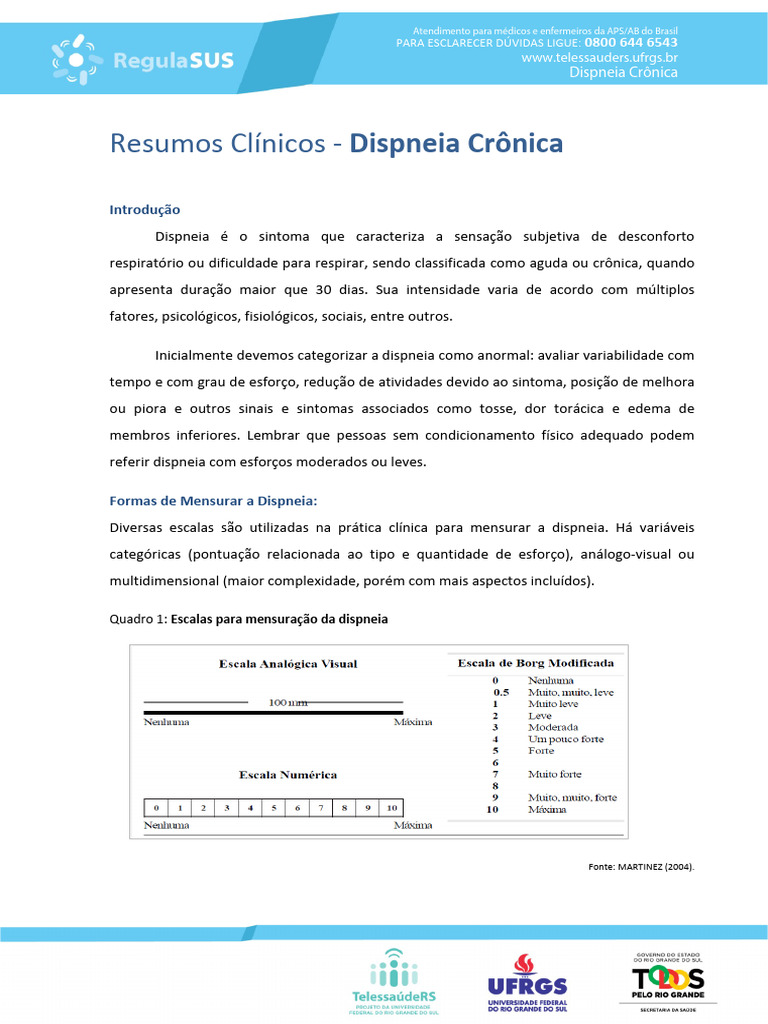Resumo Dispneia | PDF