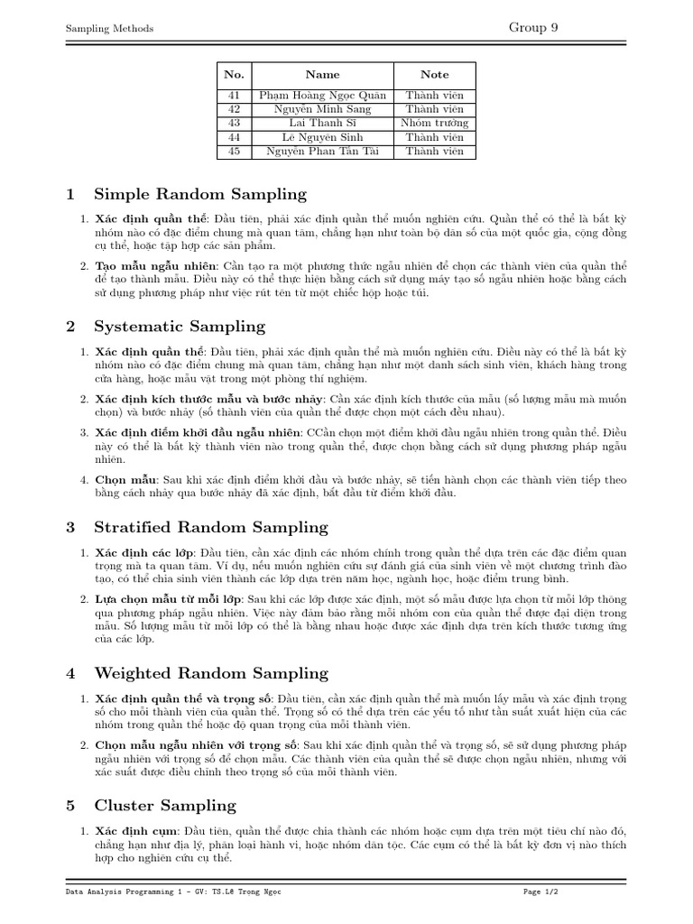 Sampling | PDF