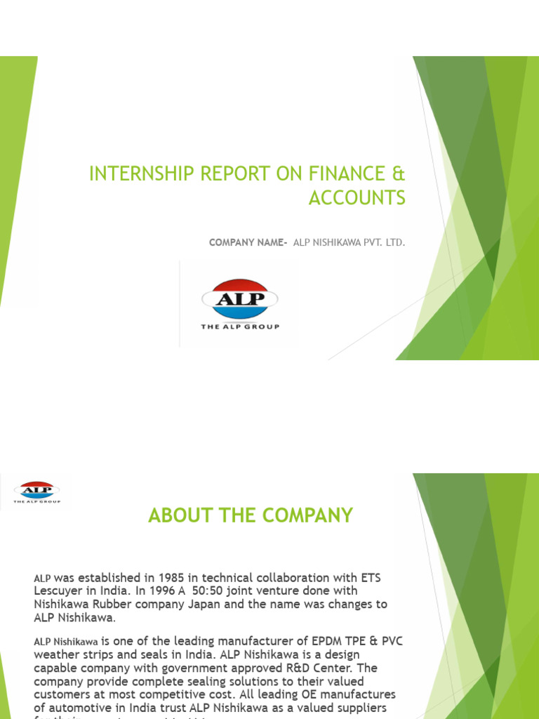 Finance and Accounts Internship | PDF