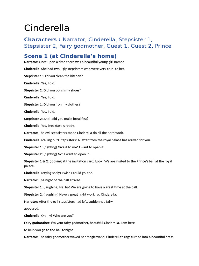 Cinderella | PDF