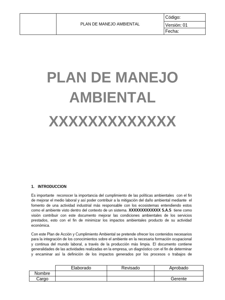 Plan de Mane Ambiental OK | PDF