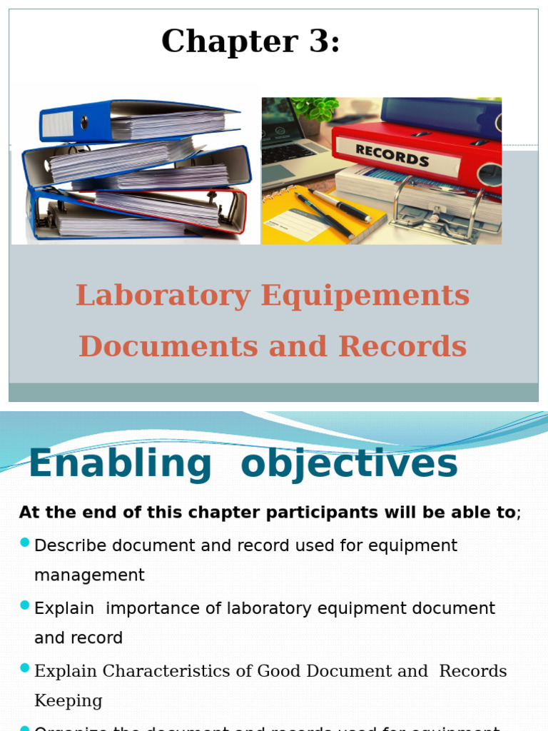 Chapter 3 Laboratory Equipment Document & Records | PDF | Laboratories ...