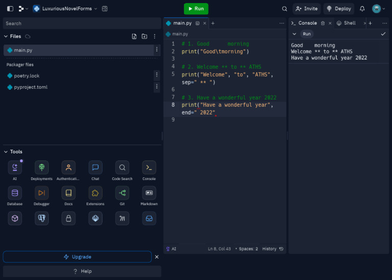 Main - Py - LuxuriousNovelForms - Replit | PDF