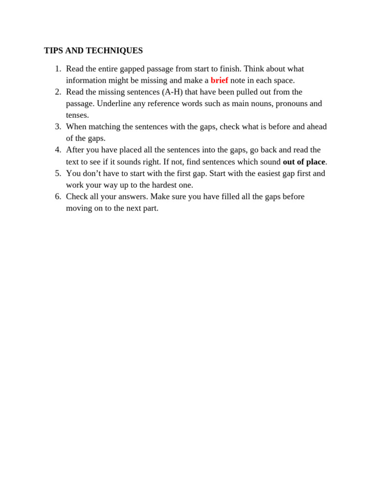 Gapped Text Prt4 | PDF