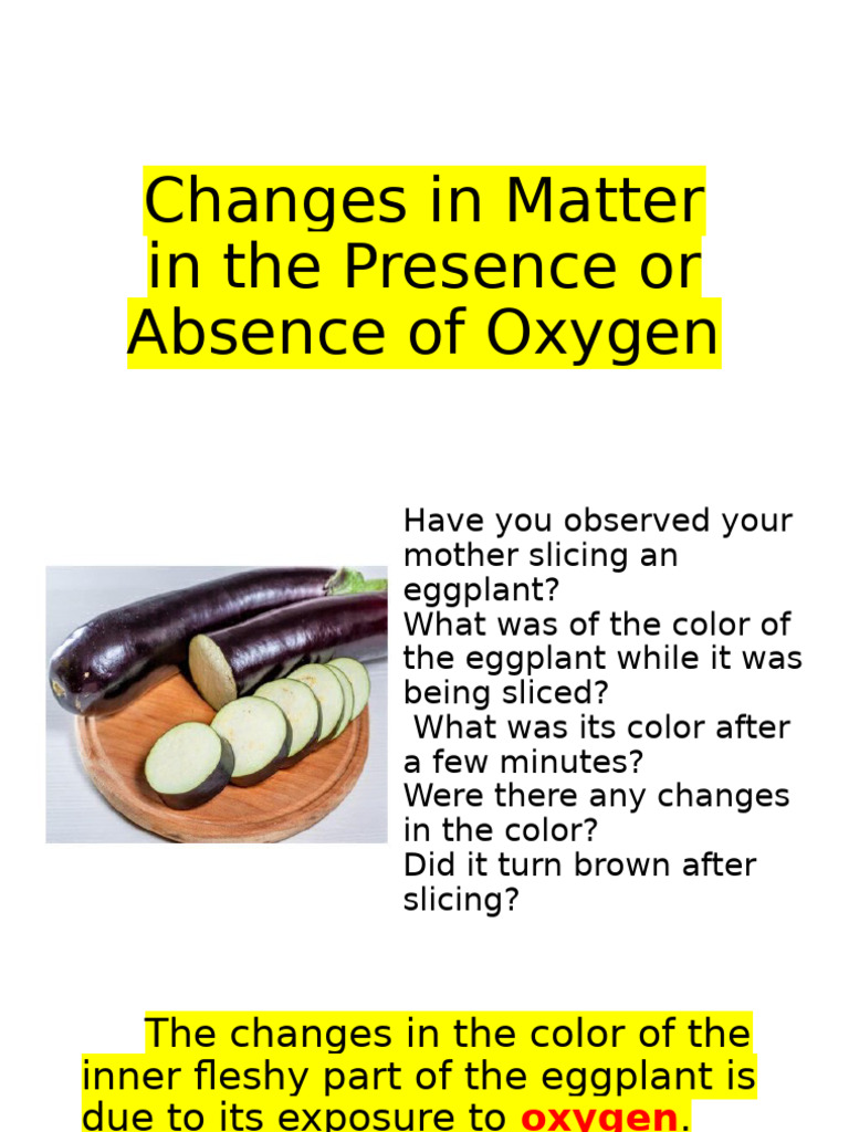 Changes in Matter Due To Oxygen | PDF | Combustion | Oxygen