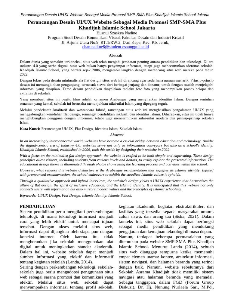 Jurnal Husnul Szaskya Nadine | PDF