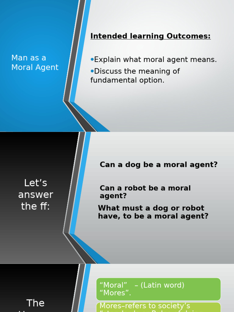 Lesson 9 Man As Moral Agent | PDF
