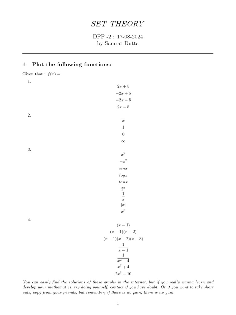 Equation Plotting | PDF