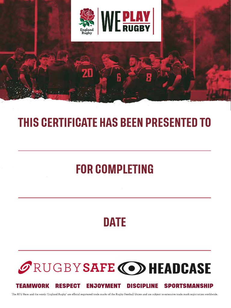 Rugby Safety Certificate | PDF
