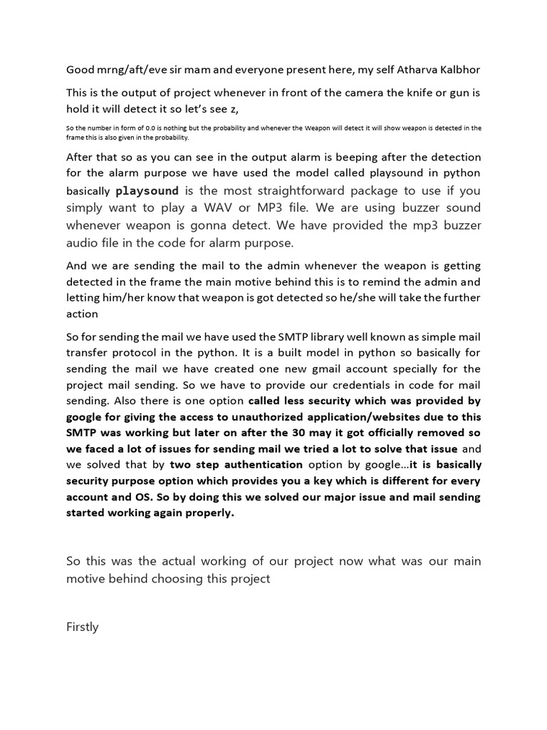 Project Script Atharva | PDF