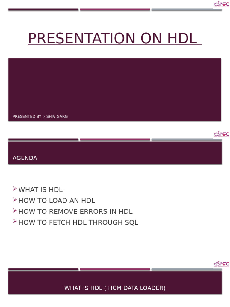 Presentation On HDL Recovery | PDF