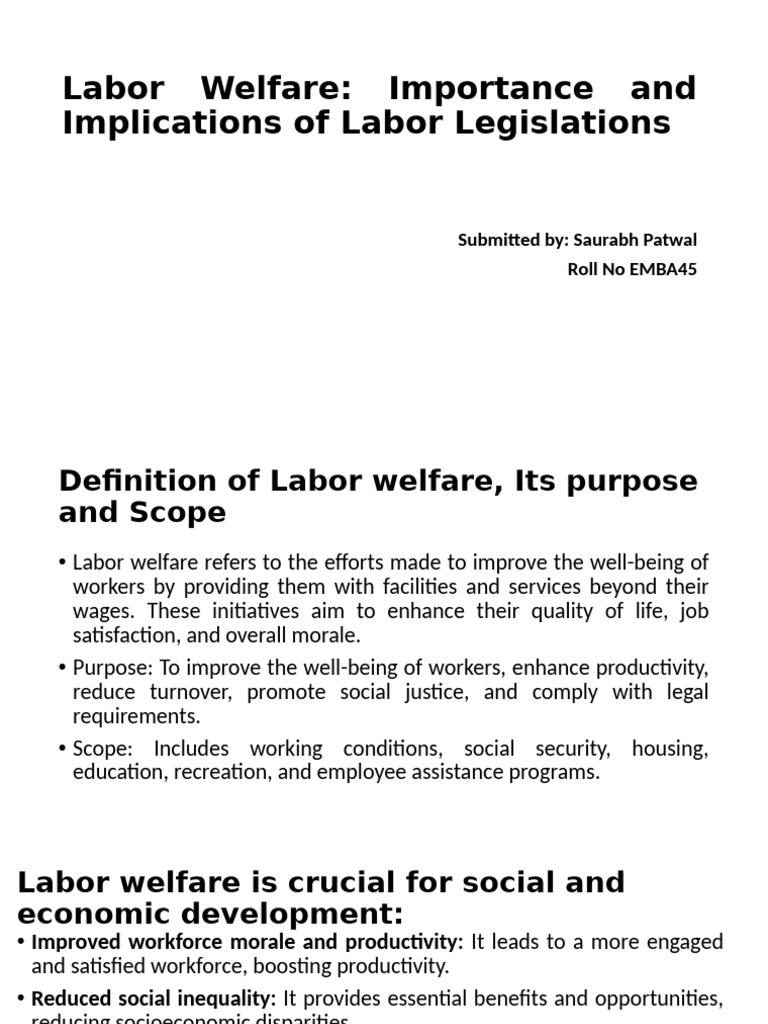 Labor Welfare | PDF | Cost Of Living | Employment